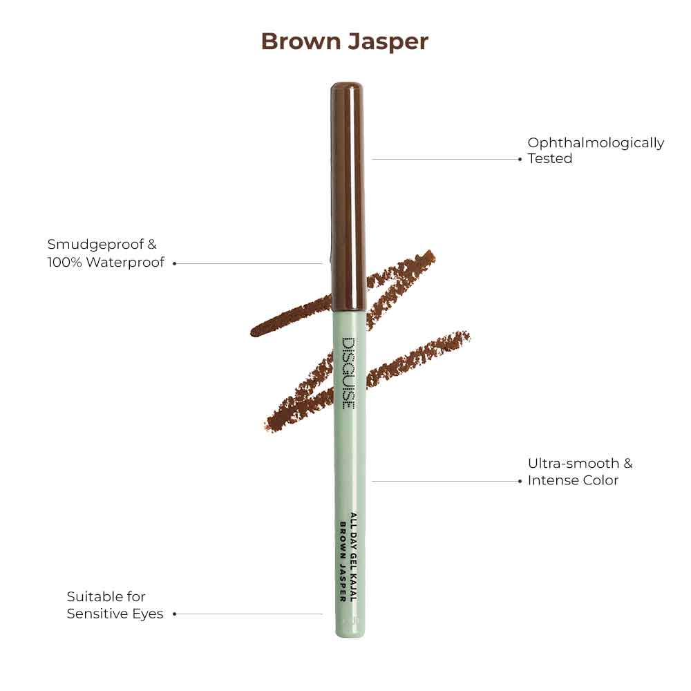 Buy Brown Jasper Ultra-Smooth 2-in-1 All Day Gel Kajal + Eyeliner Online | Vegan, Cruelty-Free ...